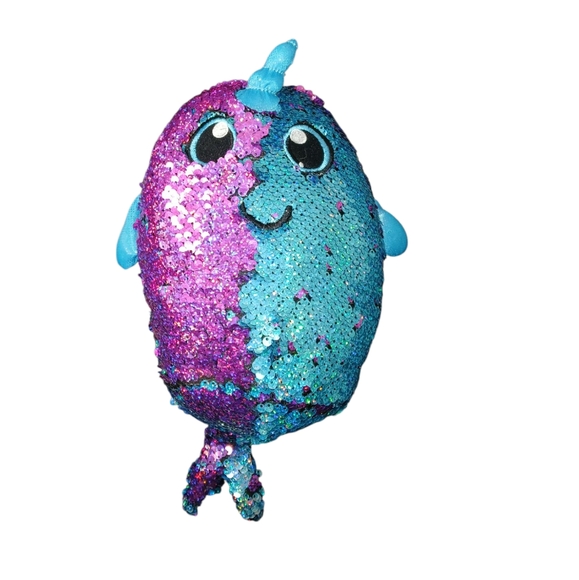 Toys | Shimeez Sequin Narwhal Plush Toy | Poshmark